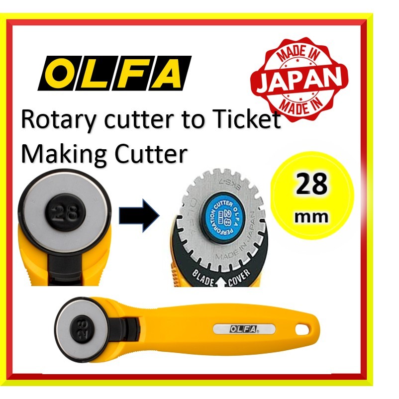 Olfa Rotary Cutter and Perforation Cutter 28mm | Shopee Philippines