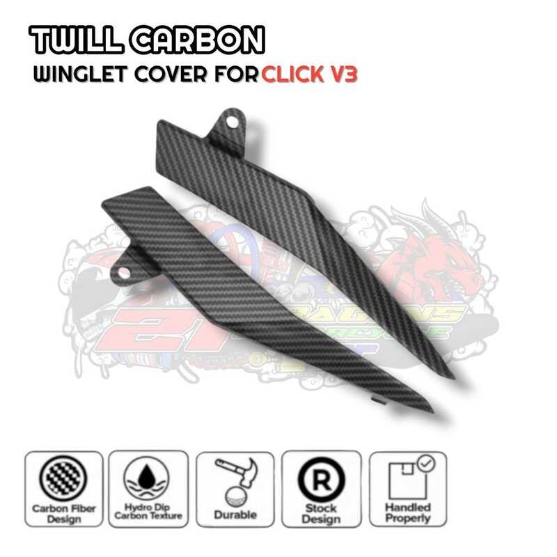 Honda NEW Click V3 Twill And Forged Hydro Dip Carbon Winglet | Shopee ...