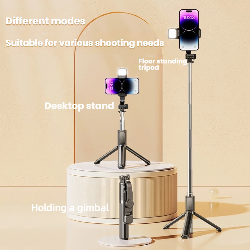 Mobile phone selfie stick Bluetooth retractable tripod handheld camera ...