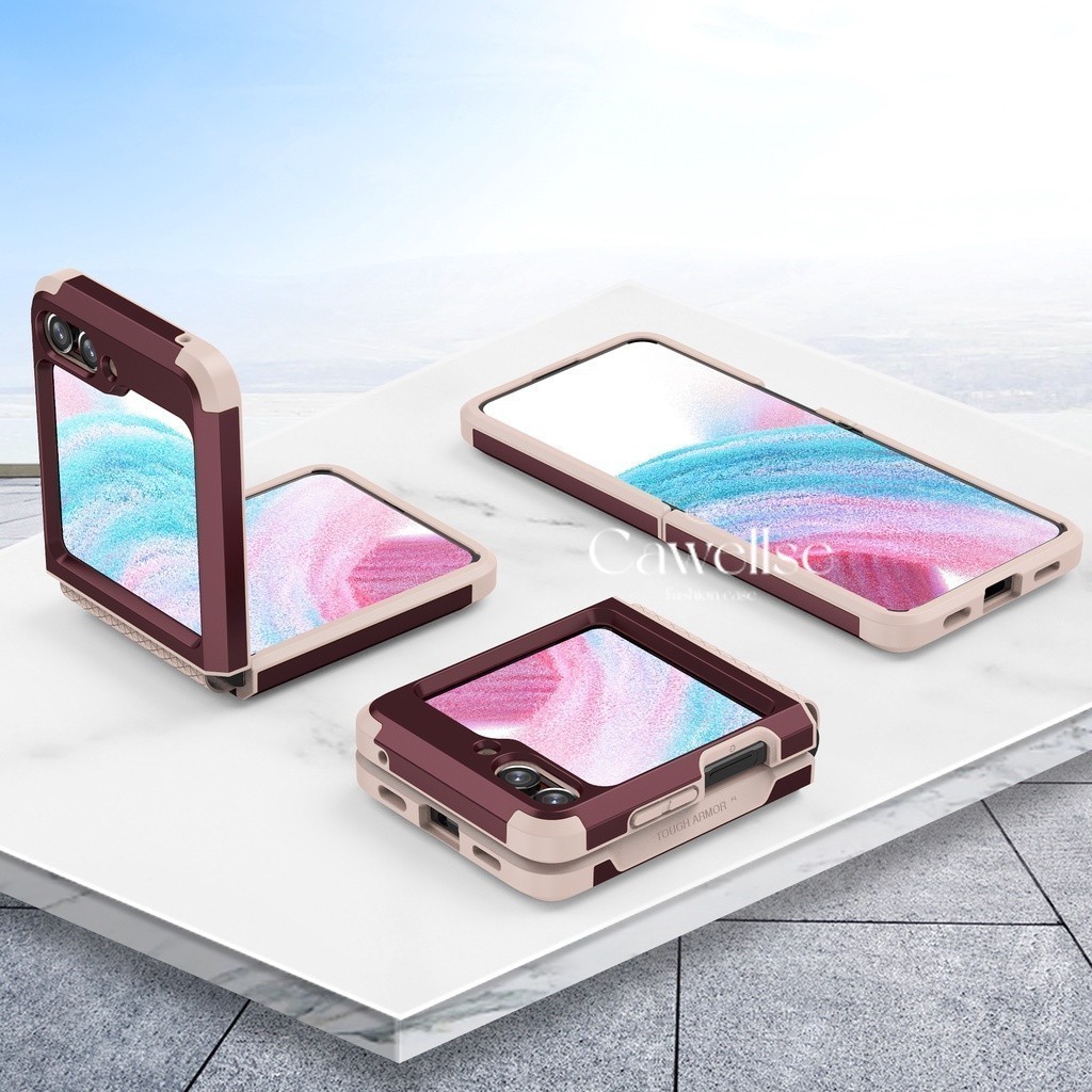 Fashion 2 In 1 Heavy Duty Armor Phone Casing Samsung Galaxy Z Flip 5 ...