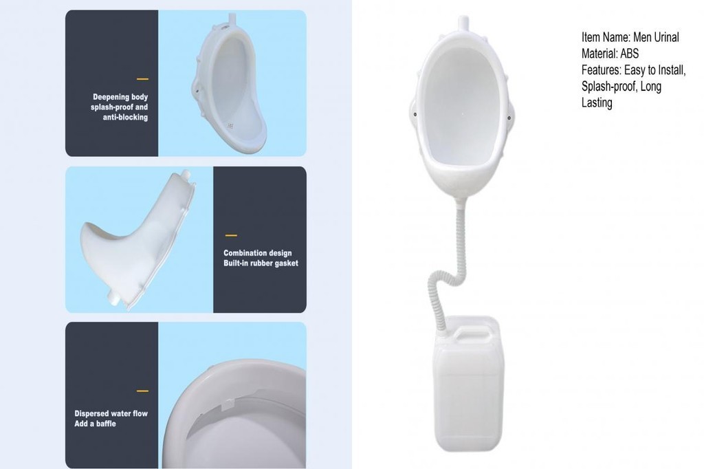 canaan| Wall-mounted Men Urinal Portable Splash-proof Men's Urinal for ...
