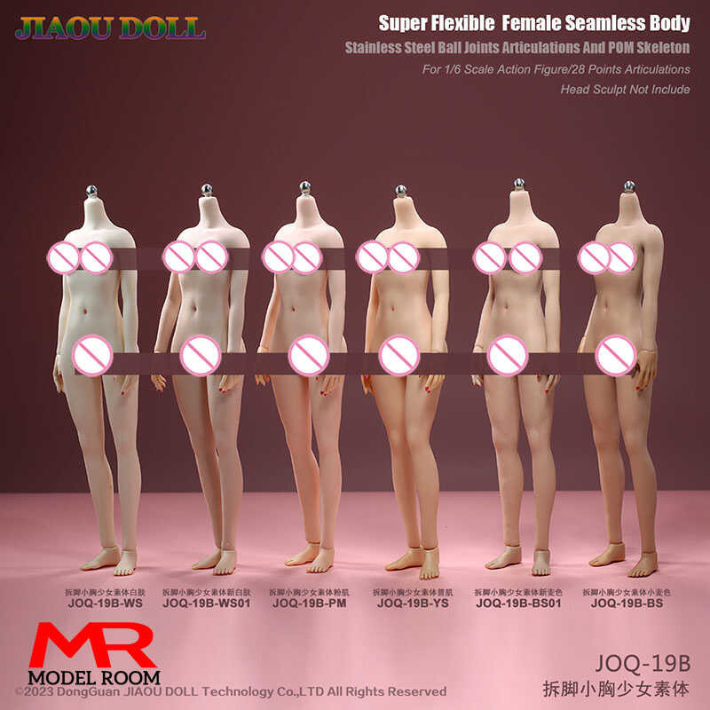 JIAOU DOLL JOQ-19B 1/6 Teenage Girl Narrow Shoulder Small Chest Seamless Body Female Soldier ...