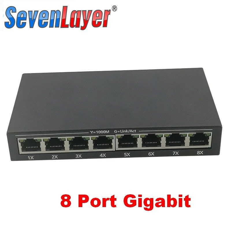 COD Network Gigabit RJ45 Ethernet 10 100 / 1000Mbps gamit ang Switch ...