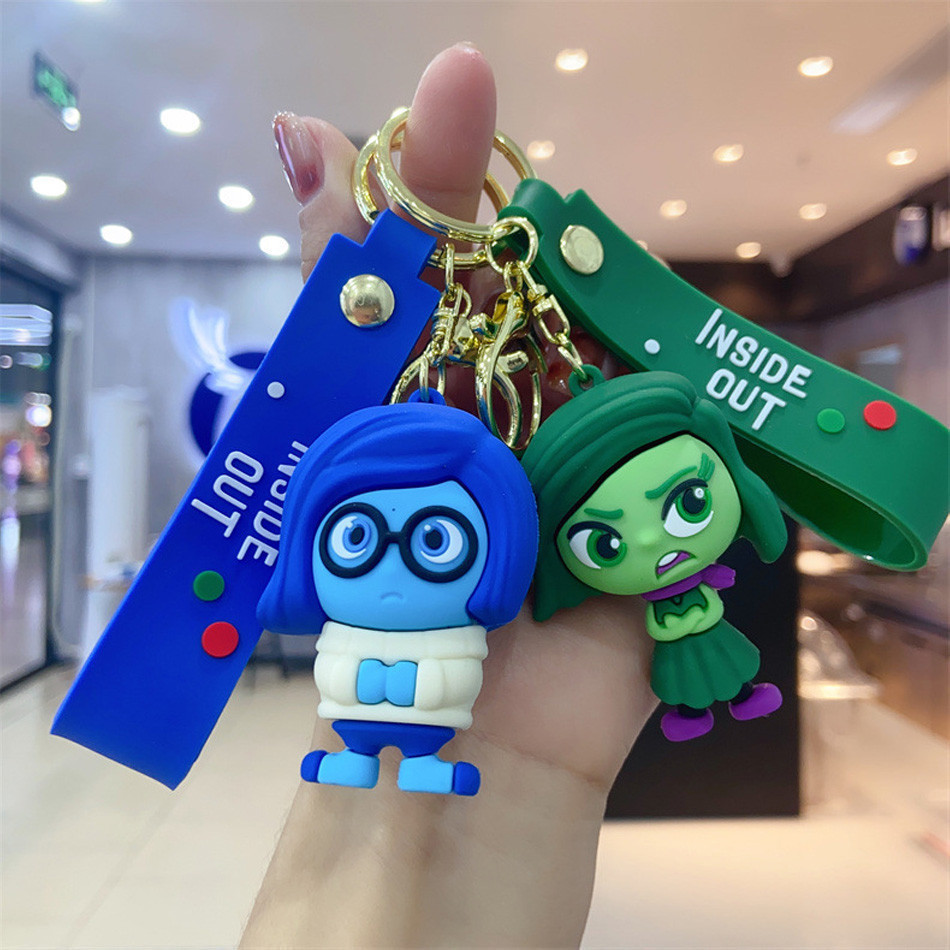 Anime Inside Out 2 Figure Keychain Joy Anger Sadness Disgust Fear ...