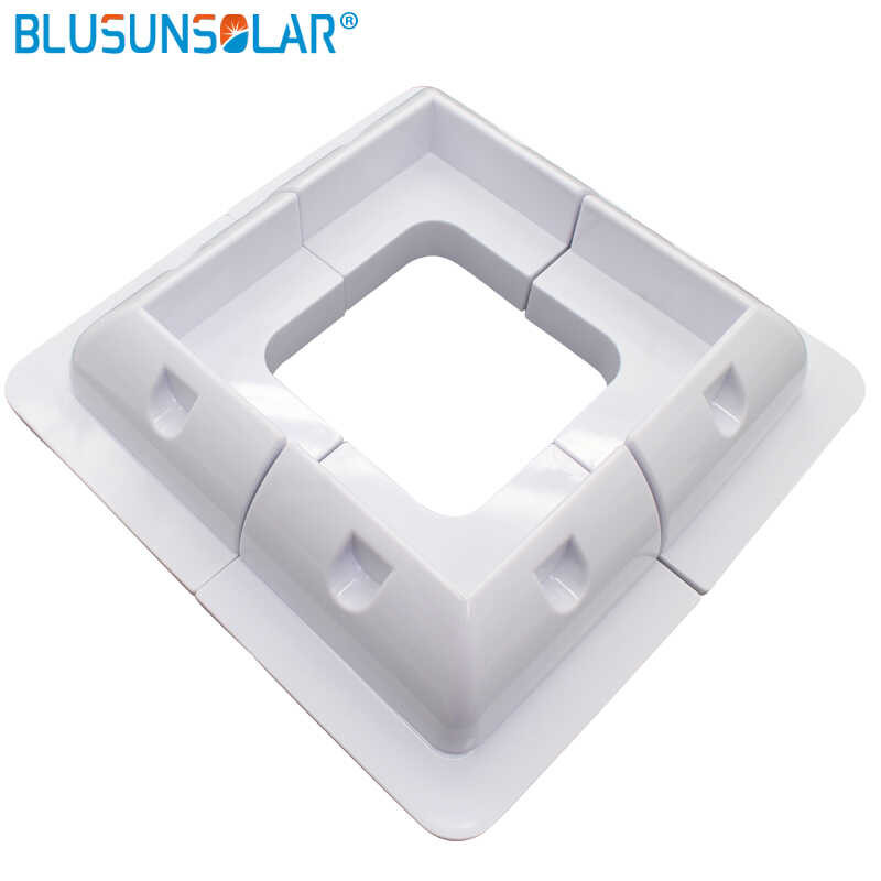 White 4 PCS ABS Solar Panel Mounting Bracket System Para Sa Caravan ...