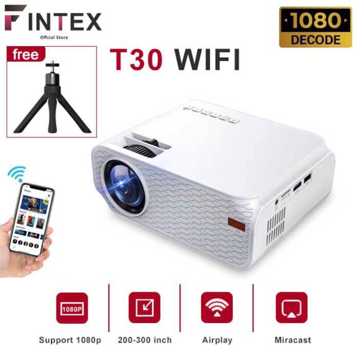 Use】Fintex LCD 【Office/Teaching 6000 Lumens 4K HD 300 Inch Screen ...