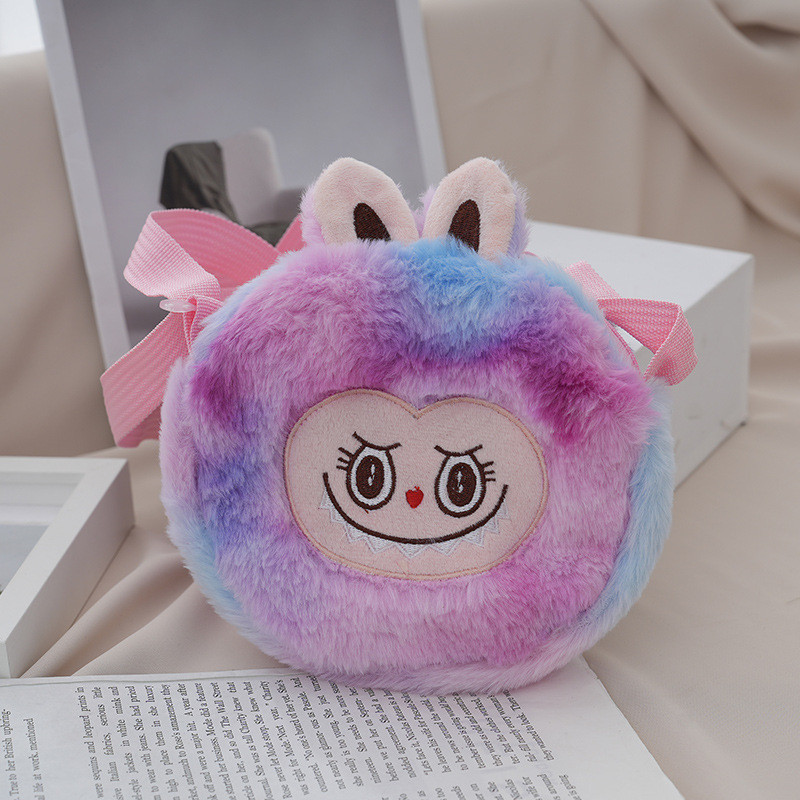 Labubu Plush Crossbody Bag Cartoon Kawaii Popmart Brown Monster Kid ...