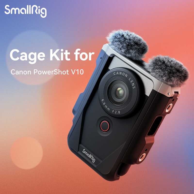 & Smallrig V10 Cage Kit - Furry Windscreen Para Sa Canon Powershot V10 ...