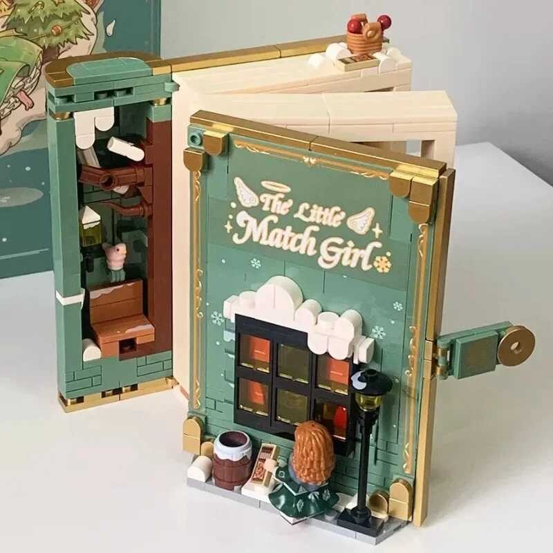 ZXH Fairy Tale Series Building Block Book Alice Cinderella Little Match ...