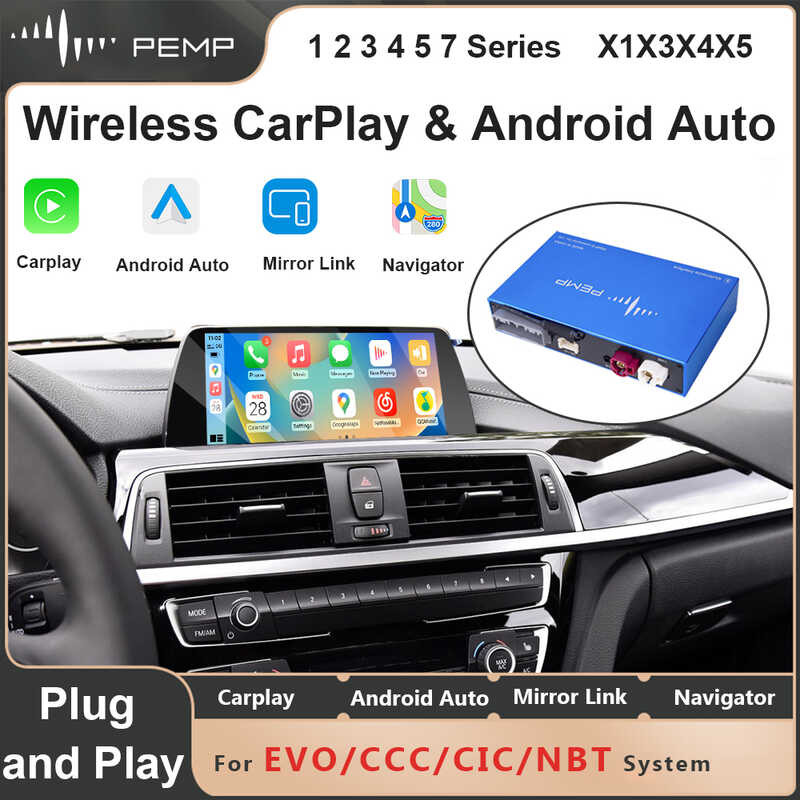 PEMP Wireless Carplay MMI Box Android Auto Module Para Sa F30 I3 E60 ...