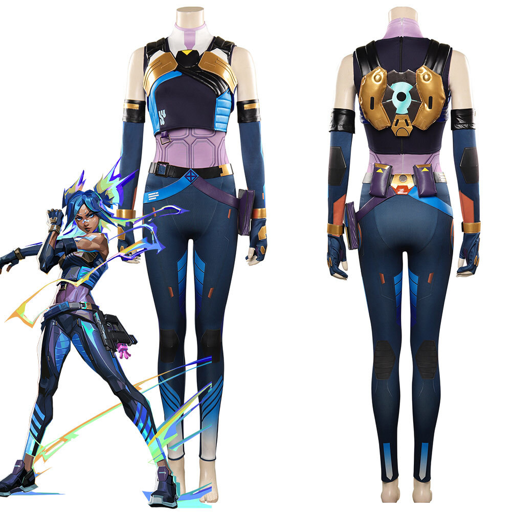 § VALORANT Neon Cosplay Costume Uniform Girls Women Coat Pants Belt ...