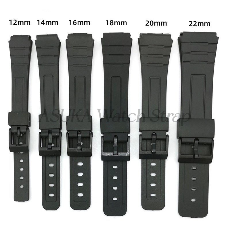 20mm 22mm Soft Rubber Watch Strap for Casio W800H F91W F84 F105/108 ...