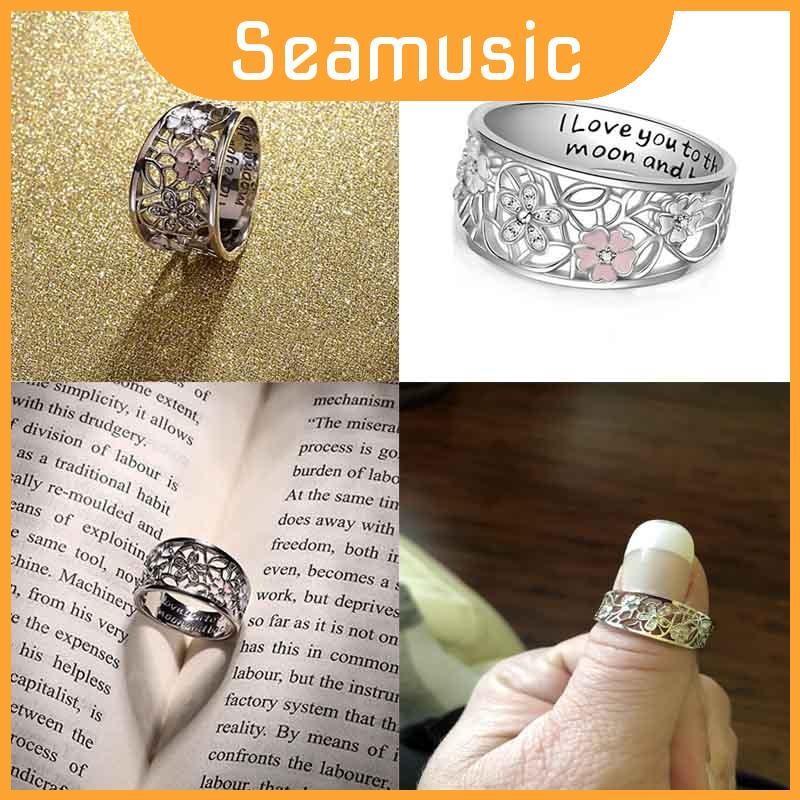 Stylish Silver Thai Cherry Blossom Ring Crystals With Sparkling ...