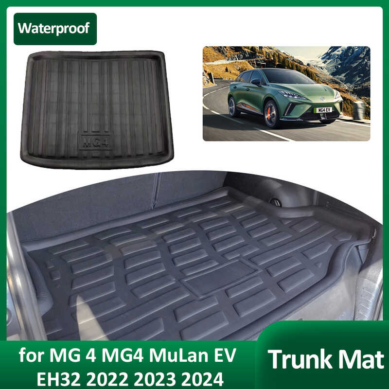 Car ☆ Trunk Mat For MG 4 Mg4 Mulan EV Eh32 2022 2023 2024 Tray Waterproof Rear Lage Rug Cargo Bo ...