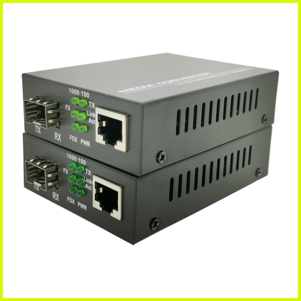 ☑ SC Gigabit Media Converter SFP Transceiver Module 20KM 1000Mbps Fast ...