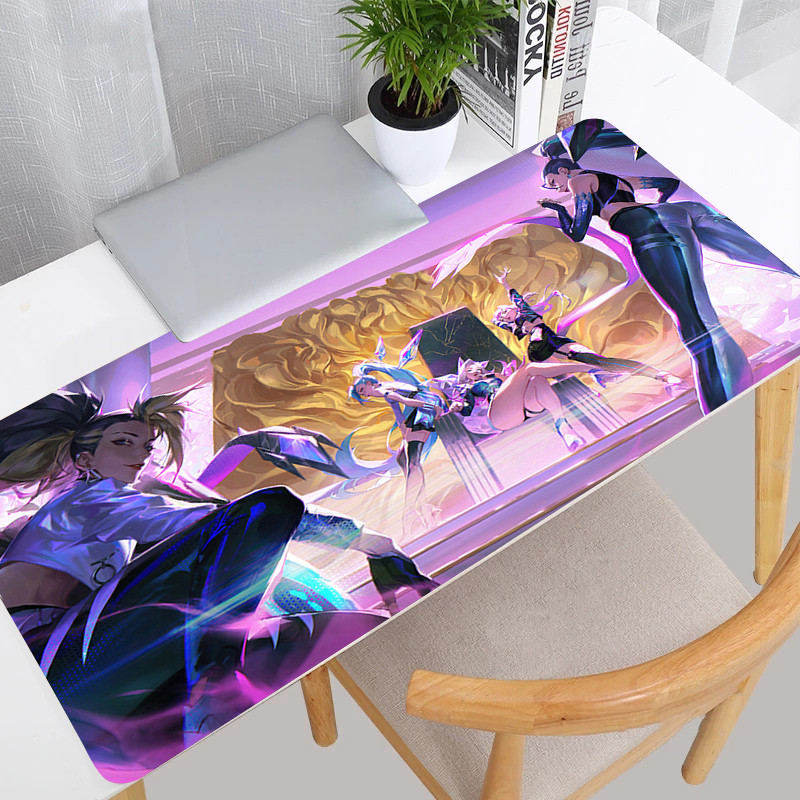 League Of Legends Ahri XXL Mouse Pad PC Kawaii Gaming Accessories Desk ...