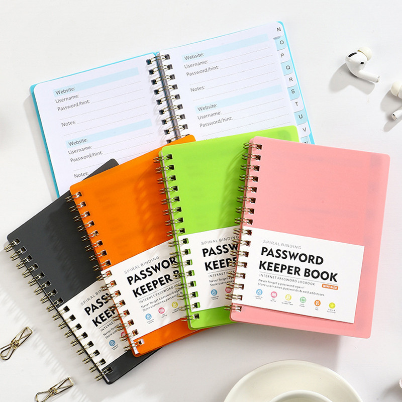 Ossayi Spiral Password Keeper Book Notepad Secure & Organized Password ...