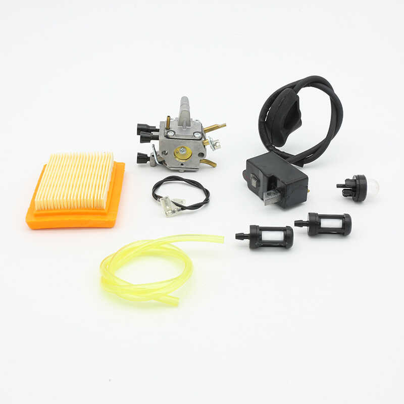 Carburetor Ignition Coil Air Fuel Filter Hose Kit For STIHL FS120 FS200 ...