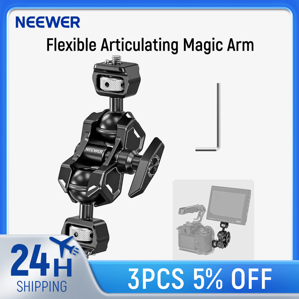 NEEWER Flexible Articulating Magic Arm with Dual Ball Heads, Camera ...