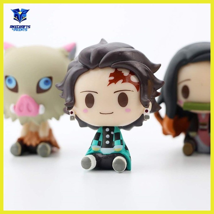 Demon Slayer Kimetsu No Yaiba Chibi Figures Anime Series Tanjiro ...
