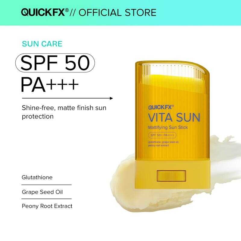 QUICKFX Vita Mattifying Sun Stick SPF 50+ PA++++ 20g | Shopee Philippines
