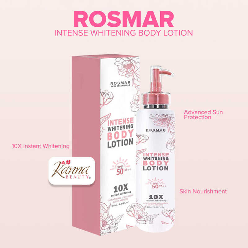 Intense Whitening Body Lotion By Rosmar | Advanced Sun Protection, 10X ...