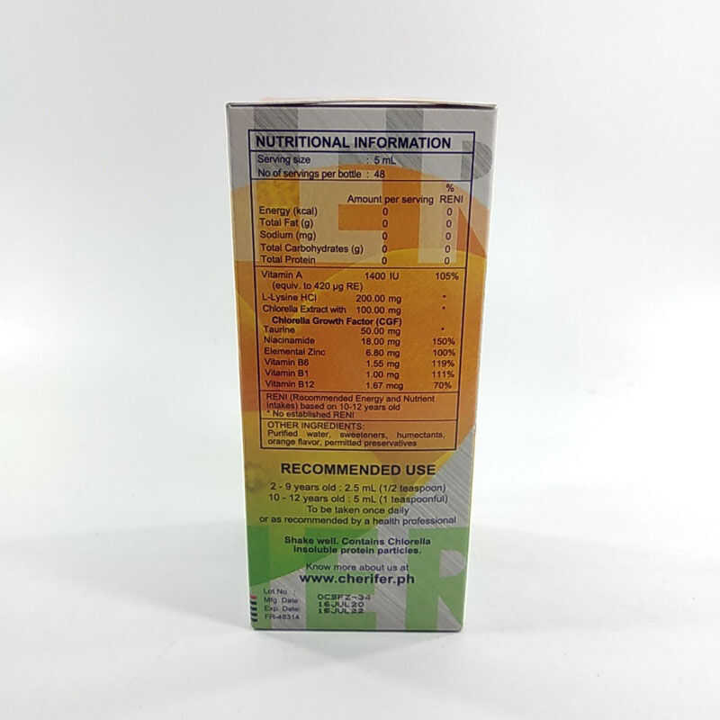 Forte Cherifer Syrup Taurine & CGF + ZINC 240Ml & + | Shopee Philippines