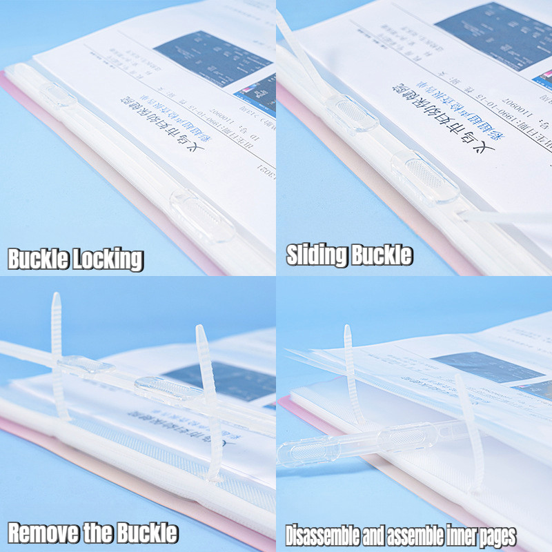 A4/Long Foldable Clear Book Loose Leaf File Folder Clearbook Paper ...