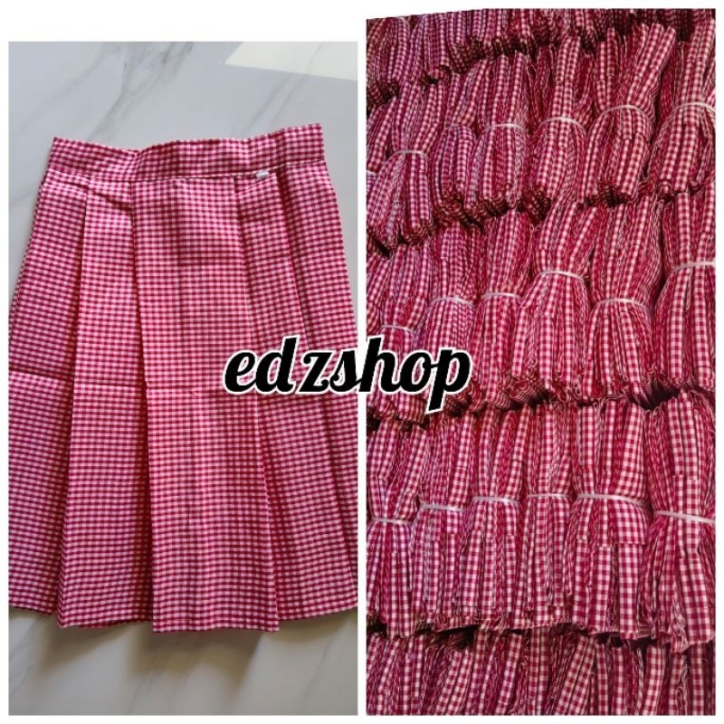 chekerd red skirt school uniform.(WHOLESALE) | Shopee Philippines