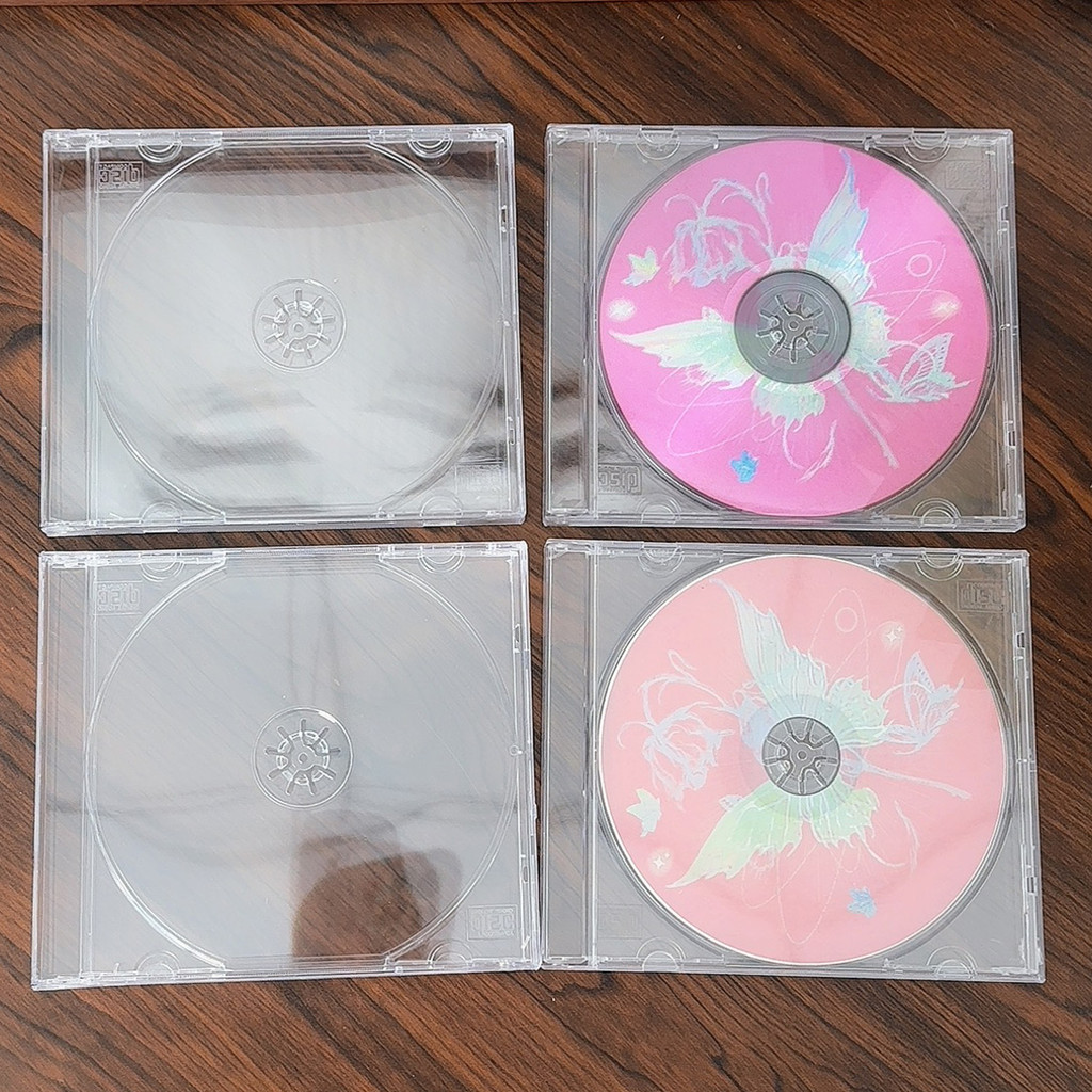 Stackable Transparent CD Cases - Clear Plastic Music Album Organizers ...