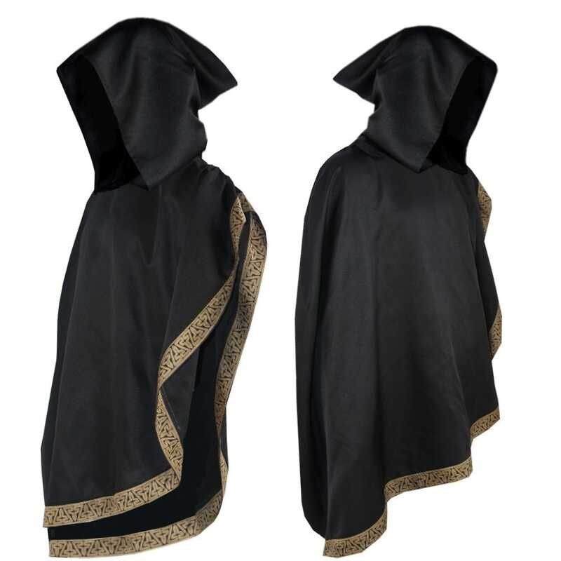 Halloween Black Adam Cosplay Hooded Cloak Costume for Men | Shopee ...