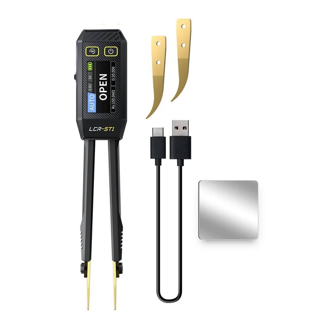 LCR-ST1 FNIRSI Mini Smart Tweezer LCR SMD ESR Capacitance Inductance ...