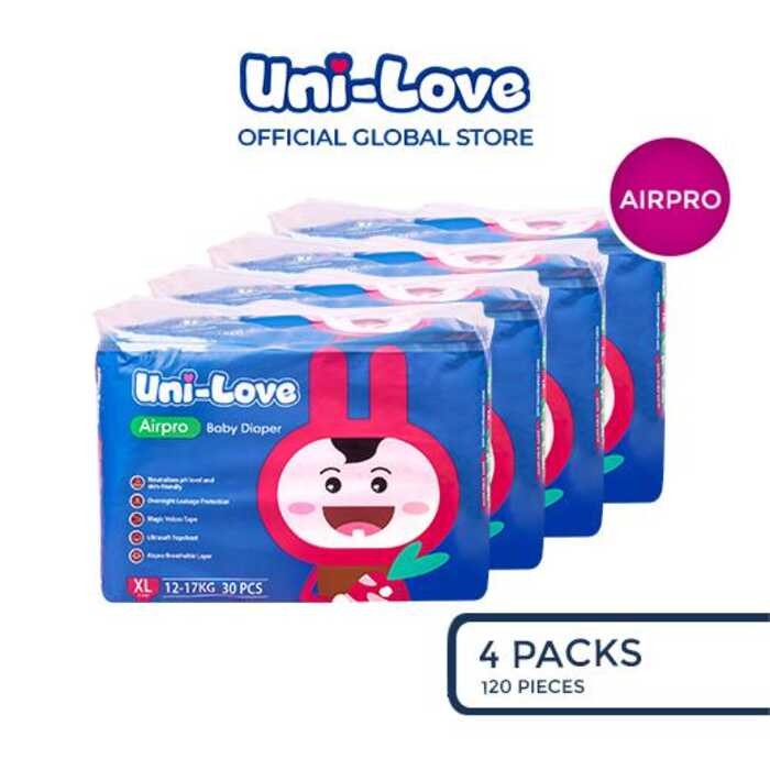 Unilove Airpro Baby Diaper 30'S (X-Large) Pack Of 4 ywk6-1063 | Shopee ...
