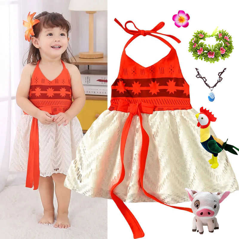 Kids Girls Moana Clothes Cosplay Vaiana Princess Costumes Sea Adventure ...