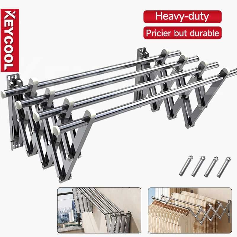 KEYCOOL Sampayan Ng Damit Stainless Steel Heavy Duty Hanging For In ...