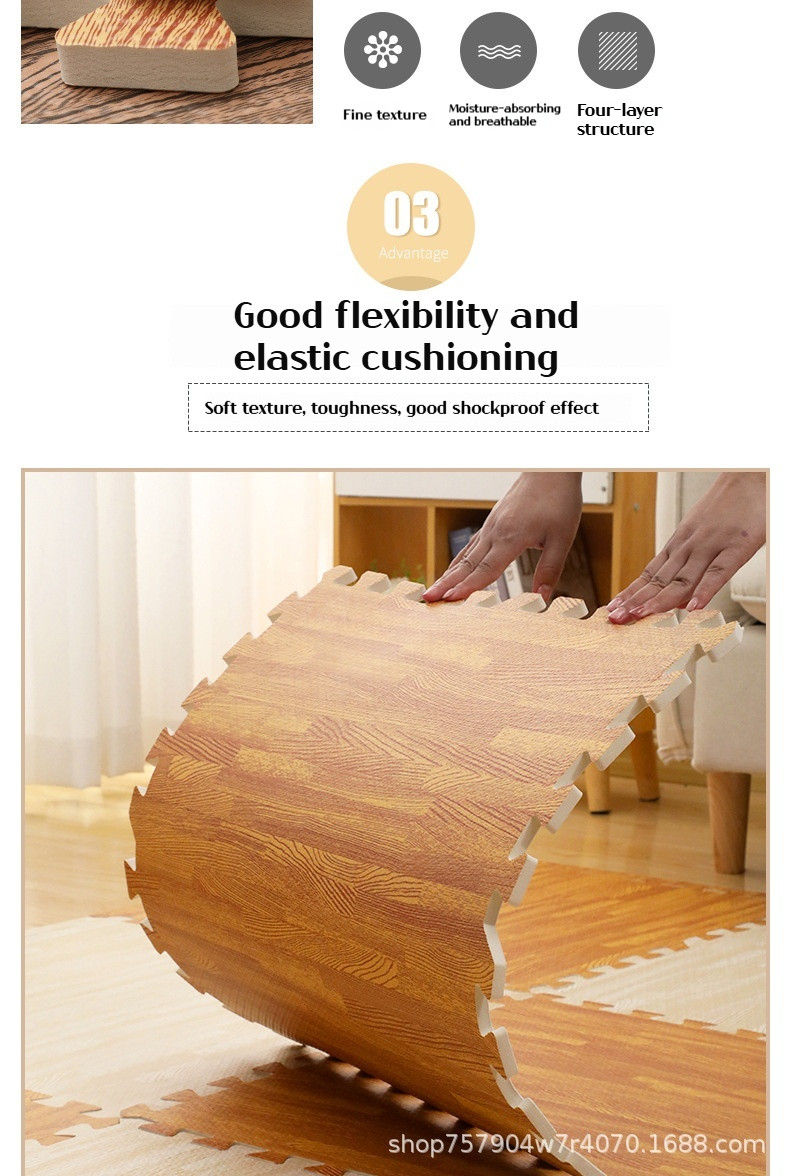 Wood Grain Foam Play Mat – Non-Toxic Puzzle Floor Tiles for Baby ...