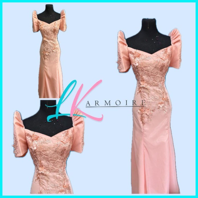 Modern filipiniana Mestiza Dress Pang Ninang | Shopee Philippines