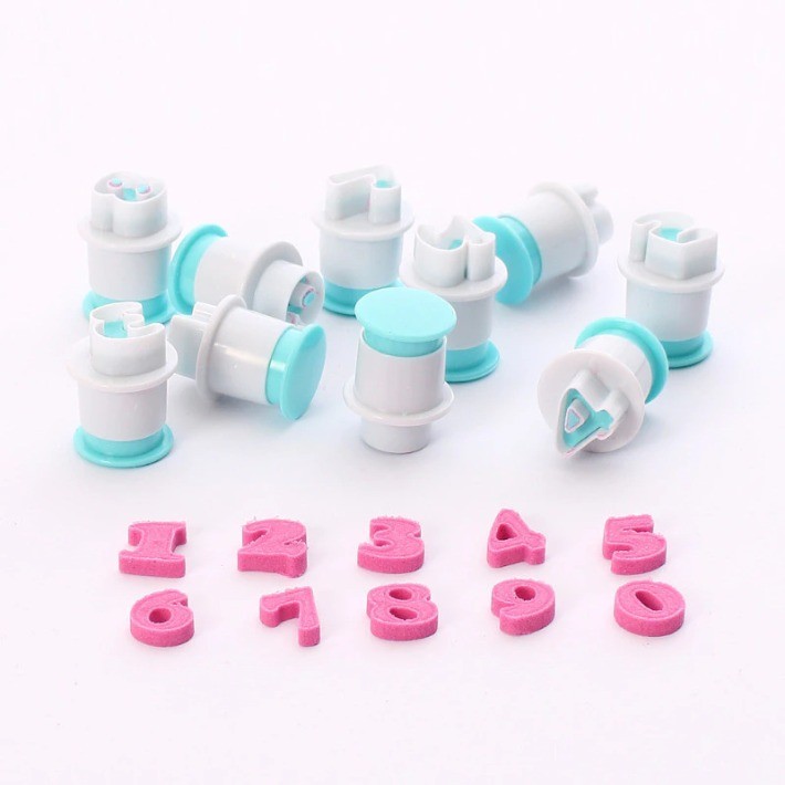 26Pcs Alphabet 10Pcs Number Letter Stamp Molder For Cake Cookie Fondant ...