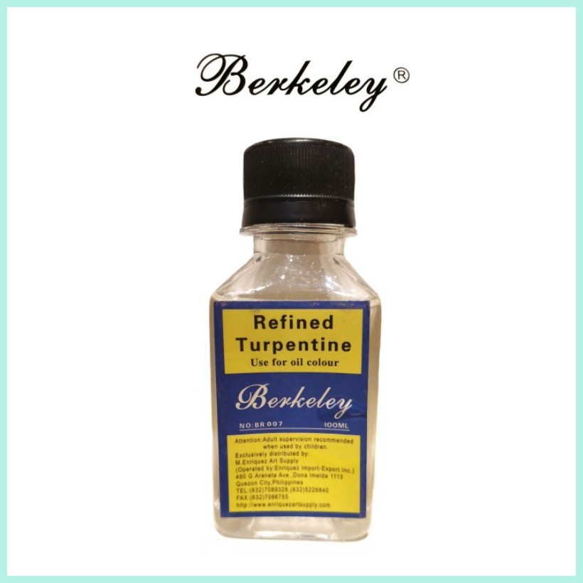Berkeley Refined Turpentine 100ml (For Oil Paint) | Shopee Philippines