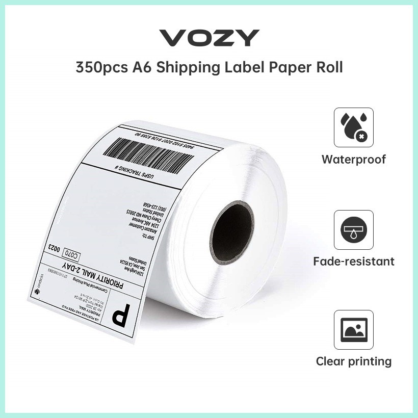 Waybill Thermal Sticker Roll A6 350pcs Express Carrier Waybill | Shopee ...