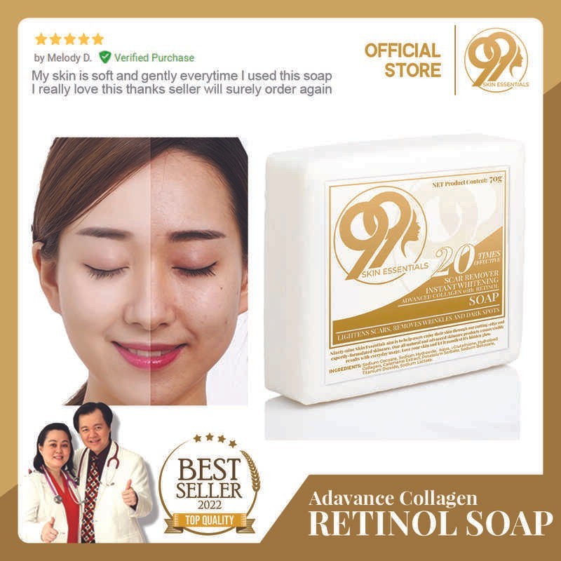 Skin 99 Essentials Advance Retinol Soap Scar Remover Organic Bar for ...