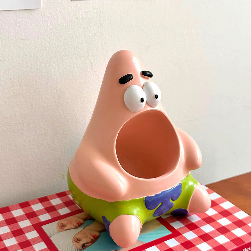 Cartoon Patrick Storage Bucket Desktop Multifunction Pen Holder Gift ...