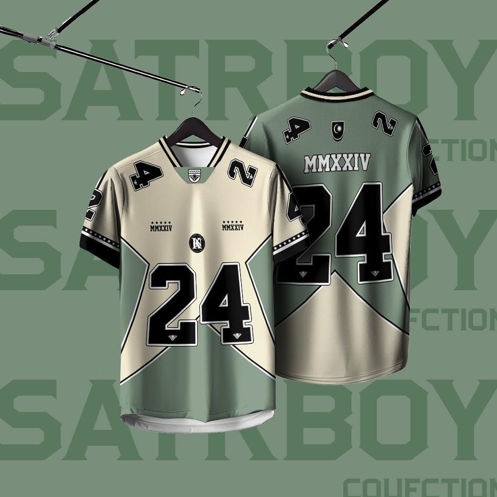 2025 NFL Edition T-shirt Man Pendek Arm Retro Collar Full Sublimation ...
