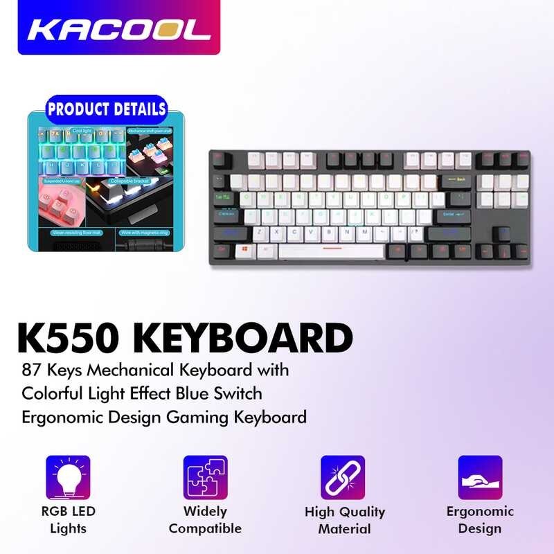 87 K550 Keys Mechanical Na May Color Light Effect Blue Switch Ergonomic ...