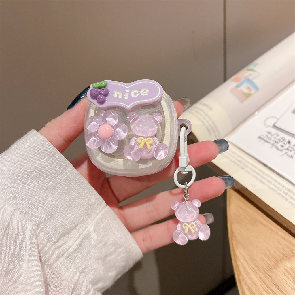 Baseus WM01/WM02/WM02+/W04 Earphone Case Fresh 3D Flower Strawberry ...