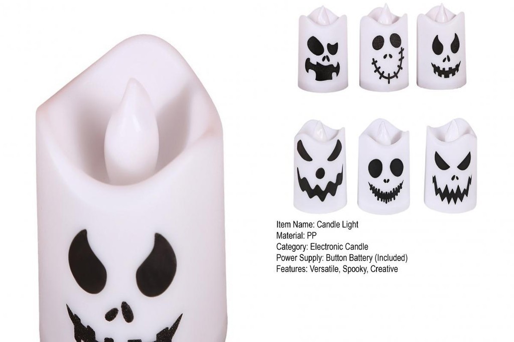 yemianbuj Ghostly Halloween Decor Halloween Candle Lights Spooky ...