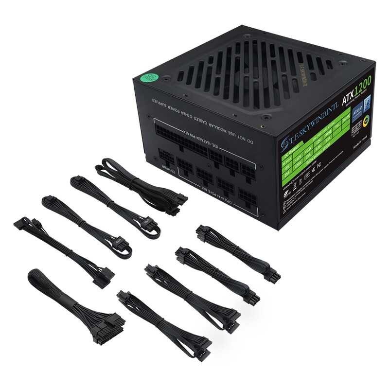 PCIE 5.0 Full Modular For Source 1200W WATT Power Supply ATX PC PSU GPU ...