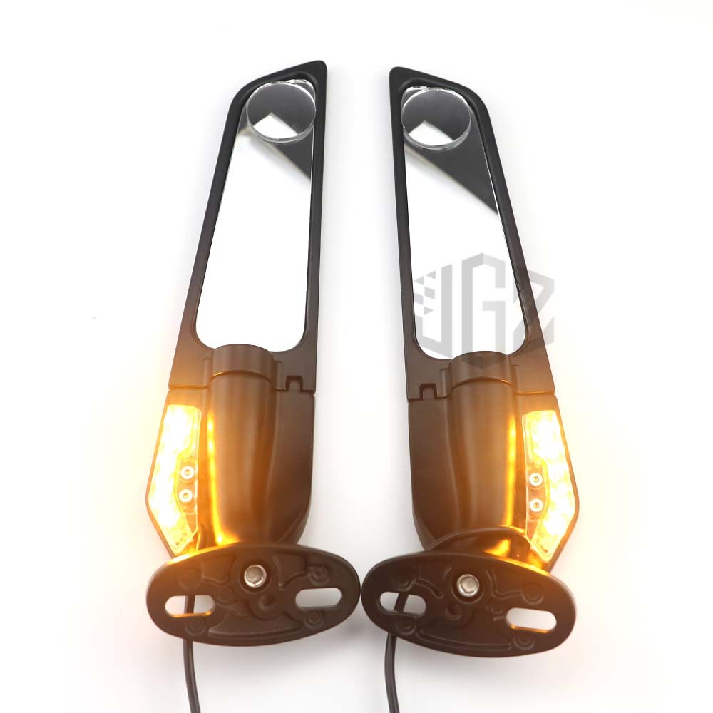 for YAMAHA R15M R25 R3 R1 Winglet Side Mirror With Light Motorcycle ...