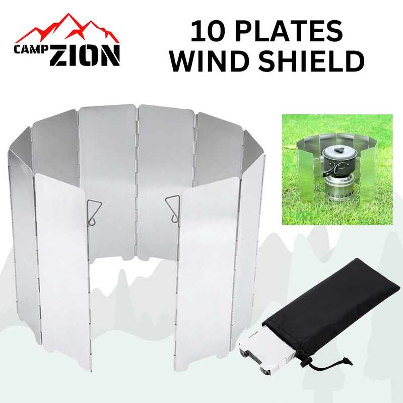 10 Outdoor Stove Windshield Foldable Camping Cooking Plates Portable ...
