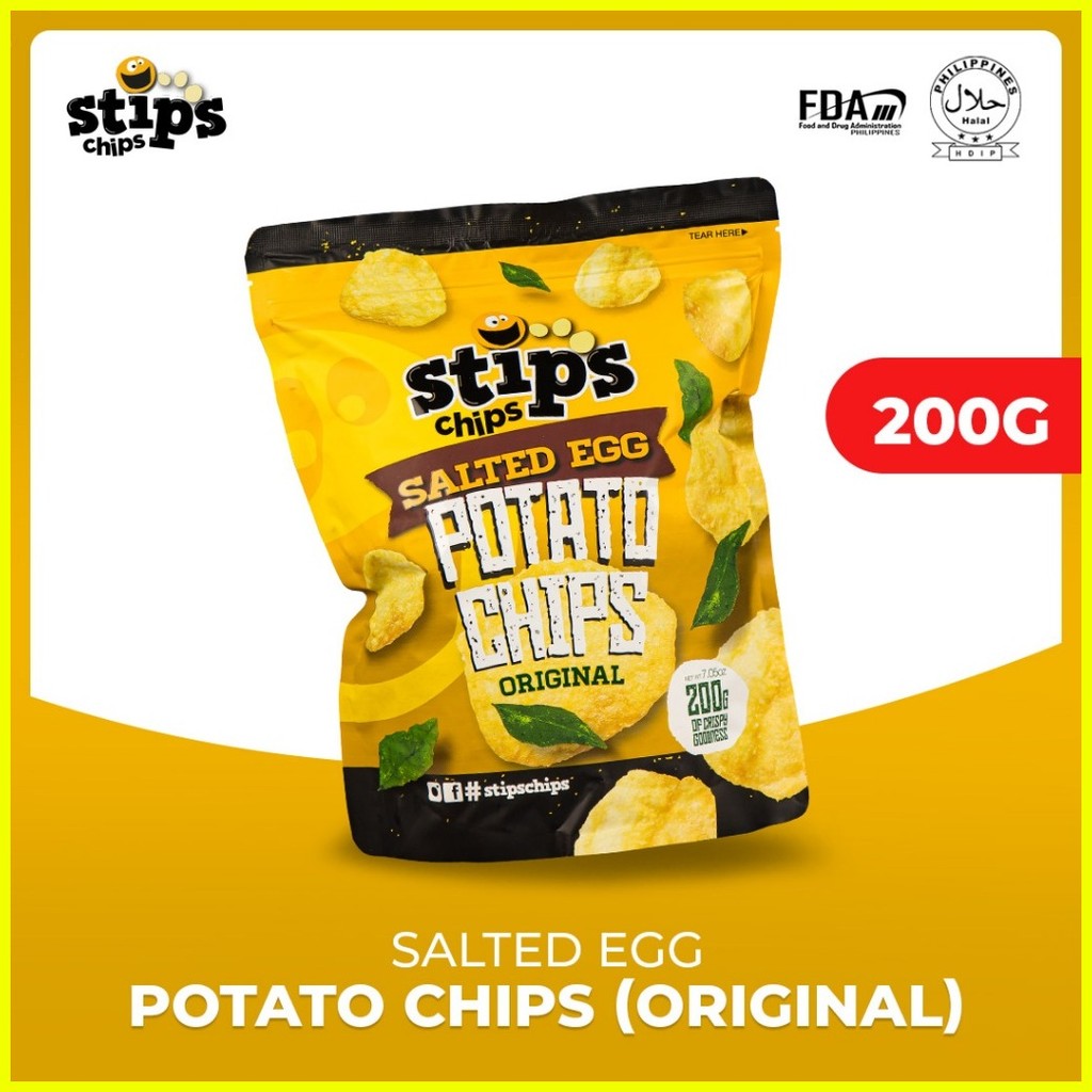 Stips Salted Egg Original Potato Chips 200g | Shopee Philippines